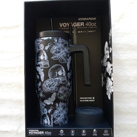 Hydrapeak | Dining | Nwt Hydrapeak Skull Voyager Skull Flower Spider ...